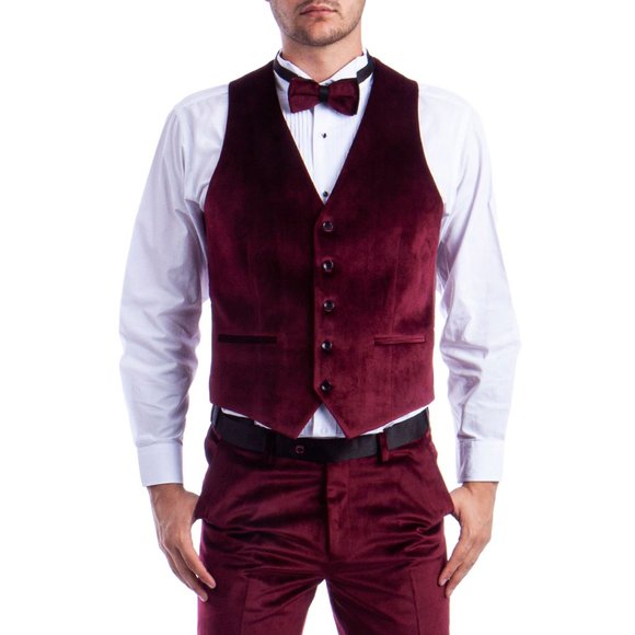 Bryan Michaels | Suits & Blazers | Ravishing Red Velvet Vest A Touch Of ...